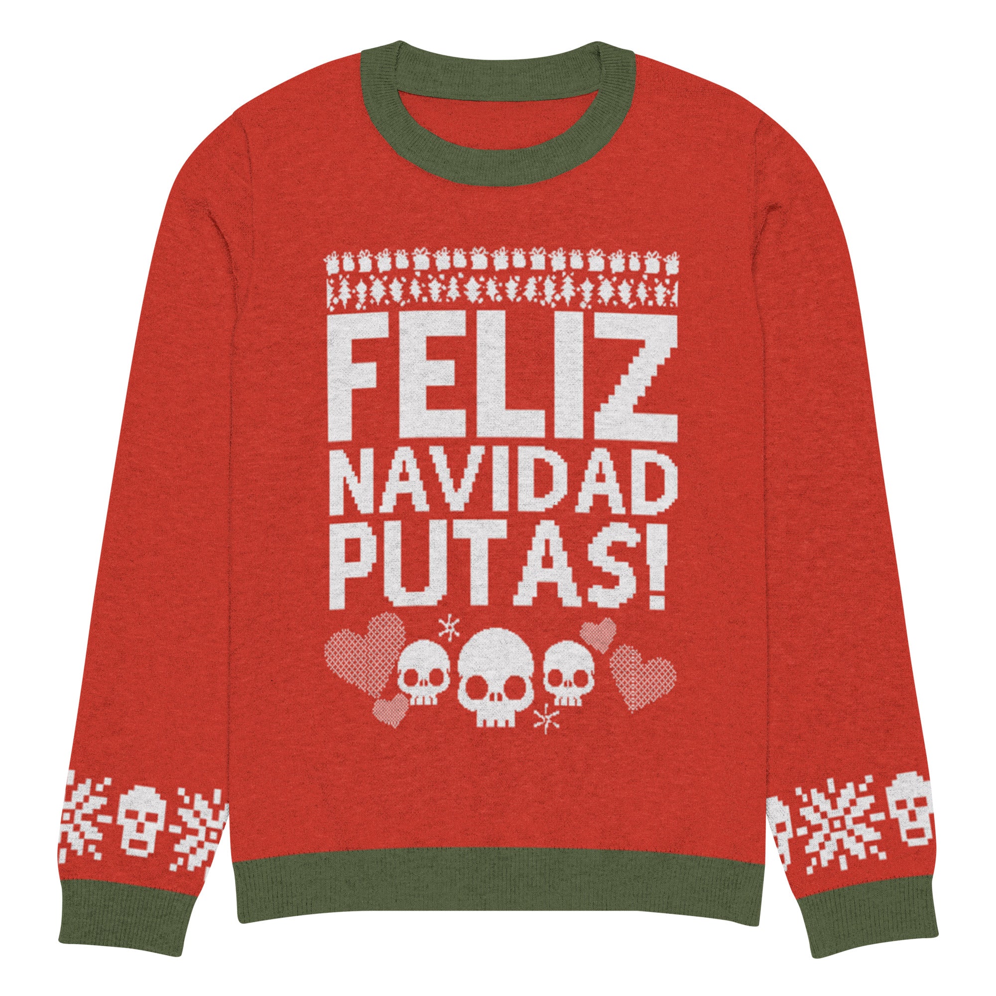 Deluxe Knitted Feliz Navidad Putas Sweater House Of Chingasos 4129