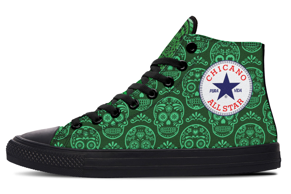 Chicano St Patrick High Tops ( Black or White Sole ) – House Of Chingasos