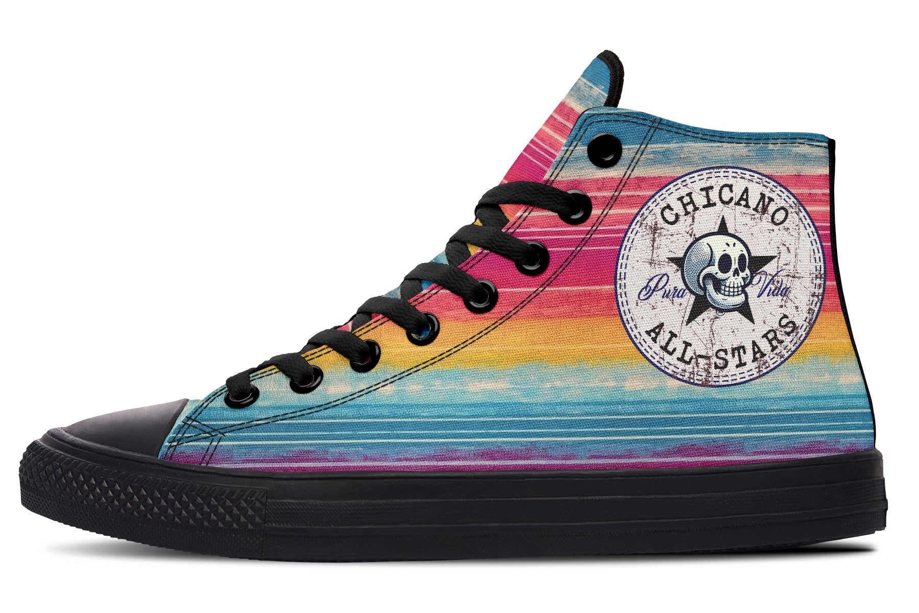 Mexico City Sunset High Tops ( Black or White Sole ) – House Of Chingasos