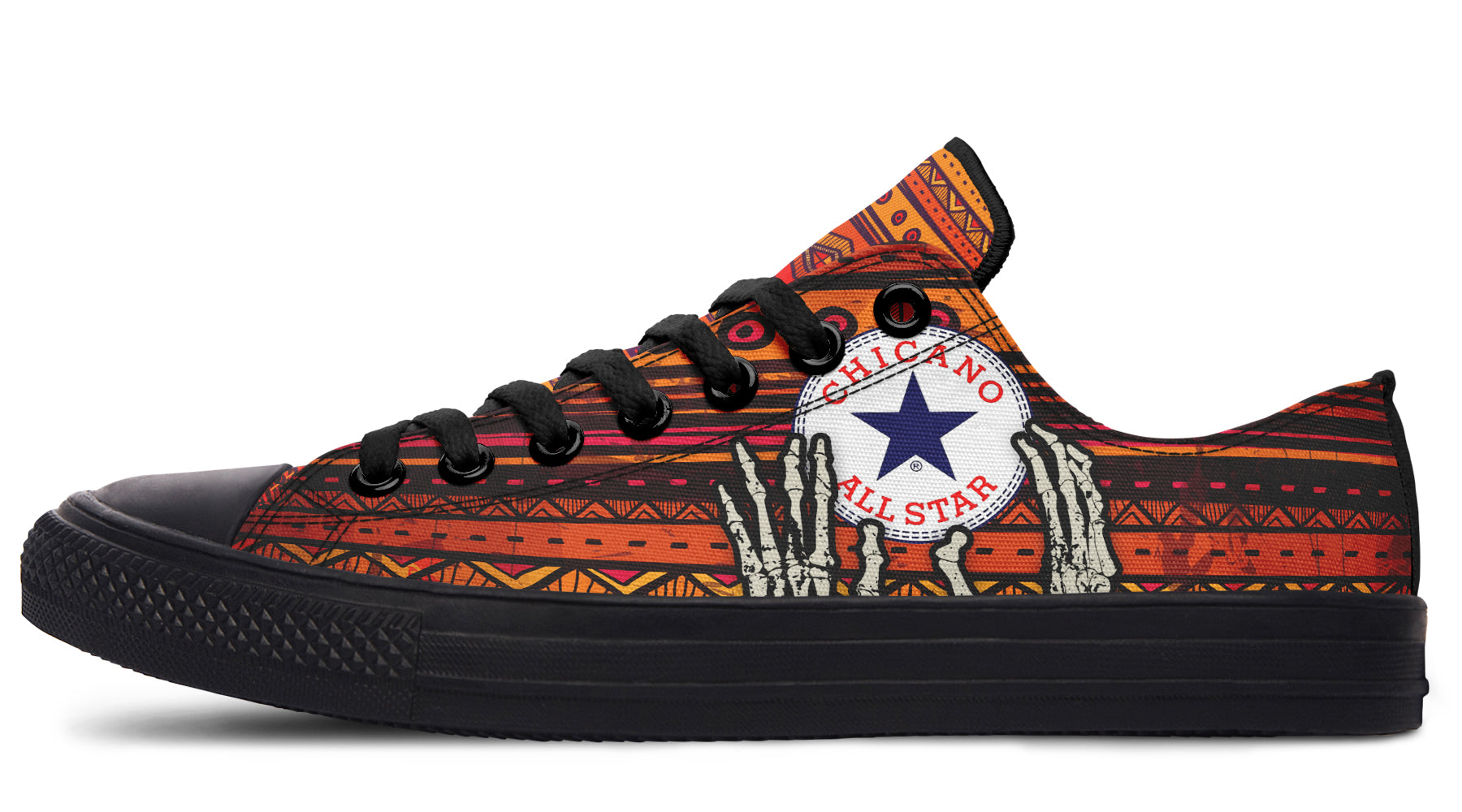 Chicano All Star Mayan Low Tops ( Black or White Sole ) – House Of ...