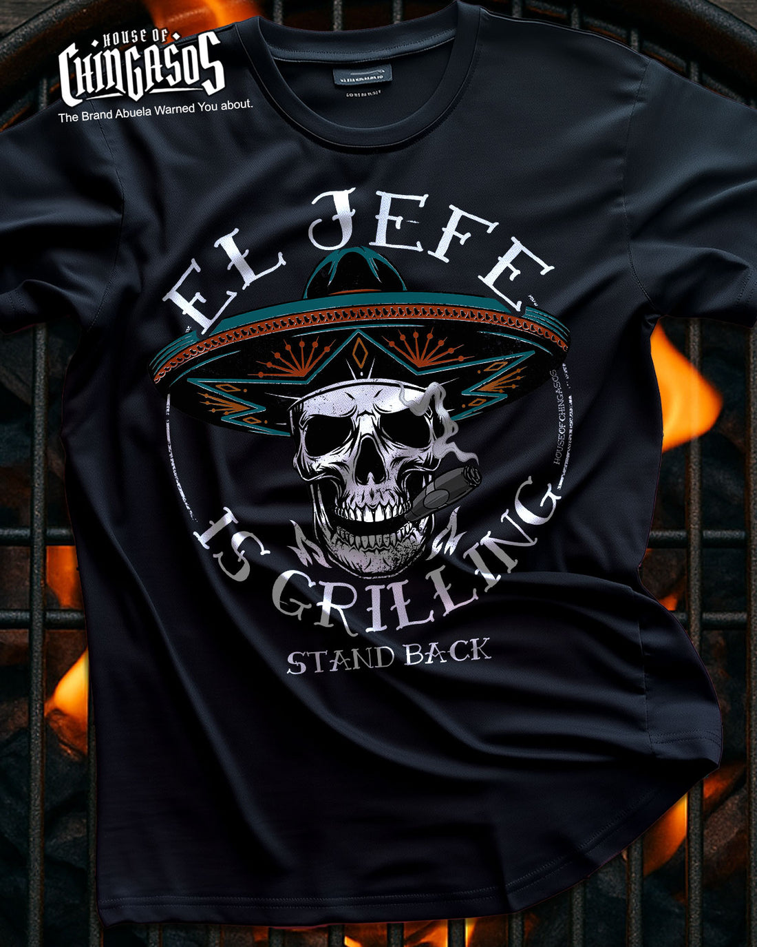 The OG El Jefe Is Grilling Tshirt – House Of Chingasos