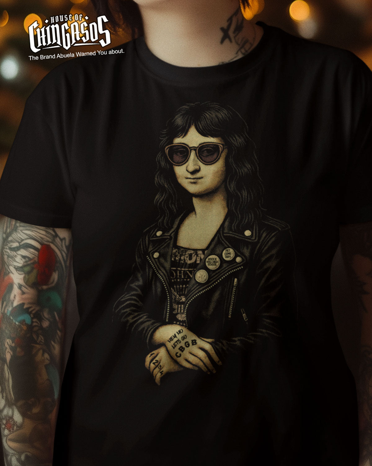 Ramona Lisa Is A Punk Rocker Art T-Shirt – House Of Chingasos