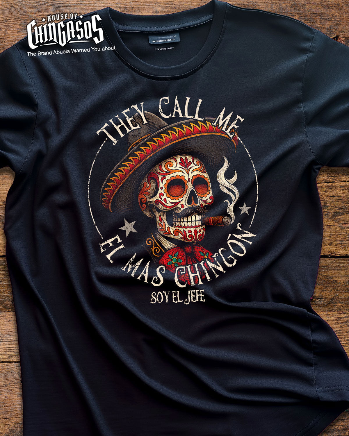 El Mas Chingon El Jefe Old School T-Shirt – House Of Chingasos